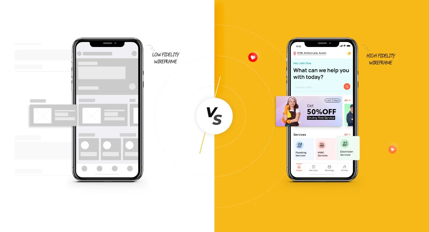 Low fidelity Vs High fidelity Design Prototypes
